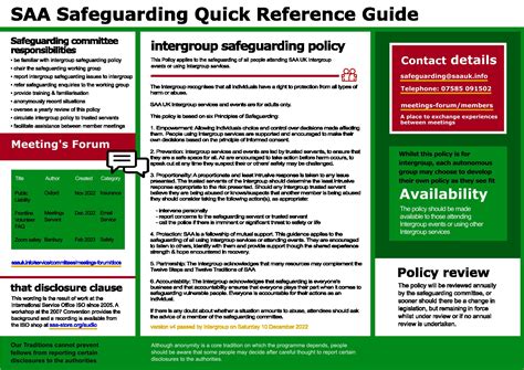 Safeguarding Quick Reference Guide Download Saa Sex Addicts