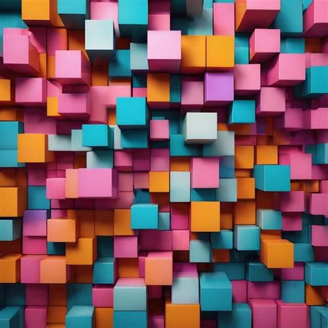 Premium Ai Image Abstract 3d Rendering Background Made Of Randomly