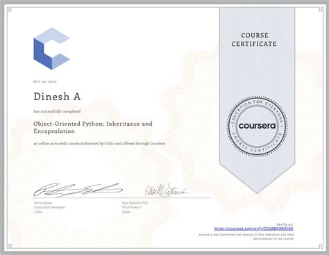 Im Glad To Share My Certification In Python Object Oriented