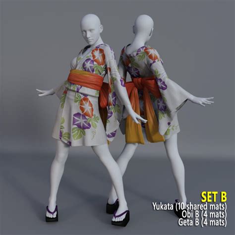 Dforce Yukata Set For G8f Daz Content By Loner02