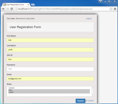 Spring Mvc 4 Spring Security 4 Hibernate Example Websystique