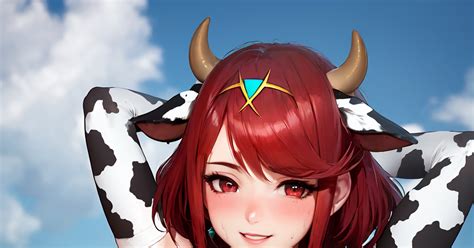 Ai Ai Illustration Nintendo Cow Bikini Pyra ~~~~~ Pixiv