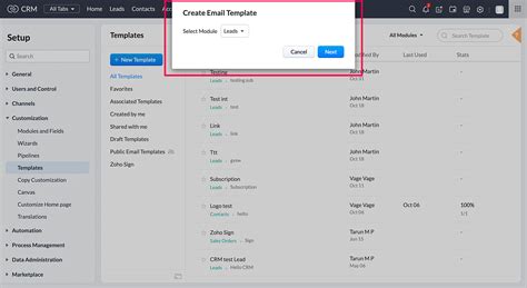 Zoho Crm Email Templates