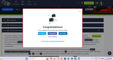 Vishal Jadhav On Linkedin Webapplicationsecurity Tryhackme Cybersecurity Labcompletion