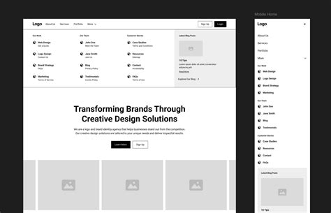 Brand Agency Wireframe Figma