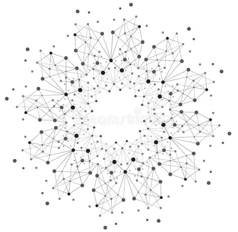 Vector Shape Molecular Structure With Lines And Dots Stock Illustration Illustration Of