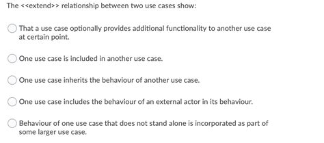 Solved The Relationship Between Two Use Cases Show That Chegg Com