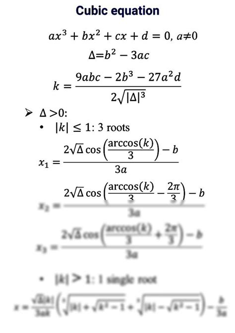 SOLUTION Cubic Equation Studypool