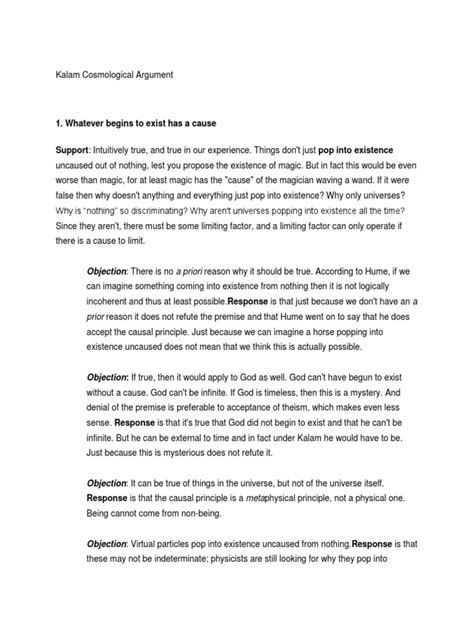 Kalam Cosmological Argument Pdf Black Hole Universe