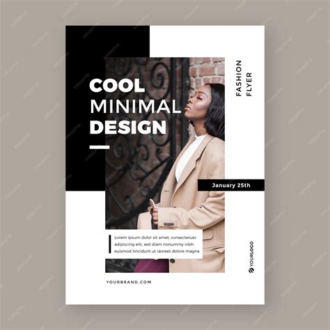 평면 디자인 미니멀리스트 포스터 템플릿 무료 벡터
