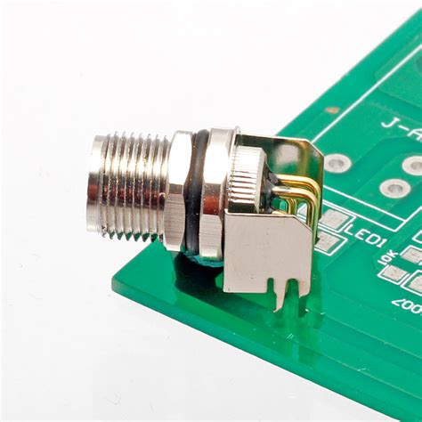 Right Angle M8 Pcb Mount Connector Female Shine Industry