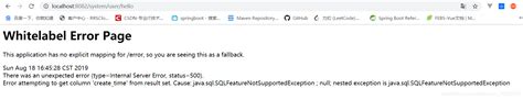 Error Attempting To Get Column Createtime From Result Set Cause