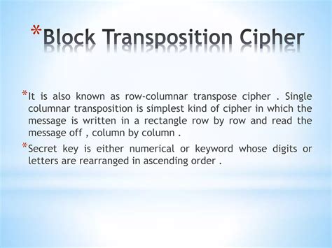 Transposition Cipher Techniques Pptx