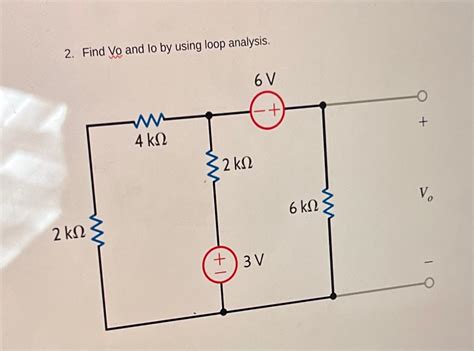 solved 2 find vo and lo by using loop analysis