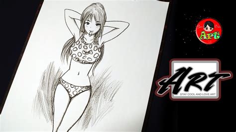 Sexy Anime Girl Pencil Drawing Youtube
