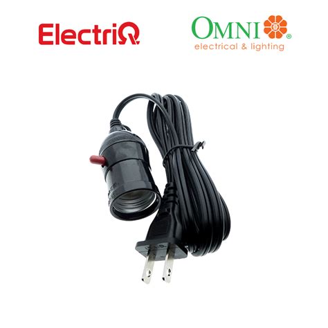 Electriq L Omni Push Through E27 Bulb Socket Extension Cord Power Cable 3 6m Shopee Philippines