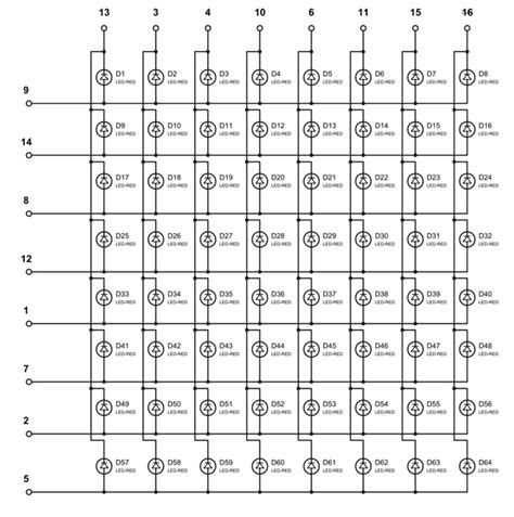 8x8 Led Matrix Interfacing With Avr Microcontroller Atmega8