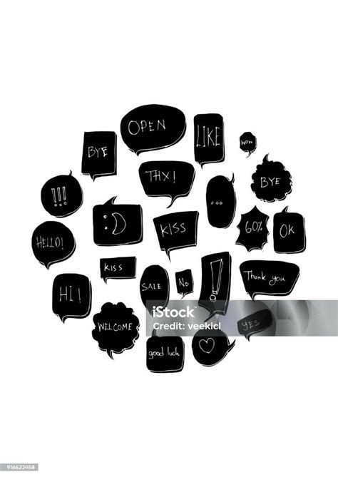 거품 연설 낙서 그림 원형 양식 A4 종이 벽지 선 스케치 스타일 Eps10 공란에 대한 스톡 벡터 아트 및 기타 이미지 공란 귀여운 그리기 Istock