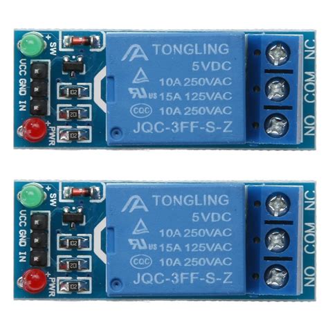Módulo De Interruptor De Relé De 2 Uds 1 Canal Dc 5v Para Arduino Raspberry Pi Arm Avr Walmart