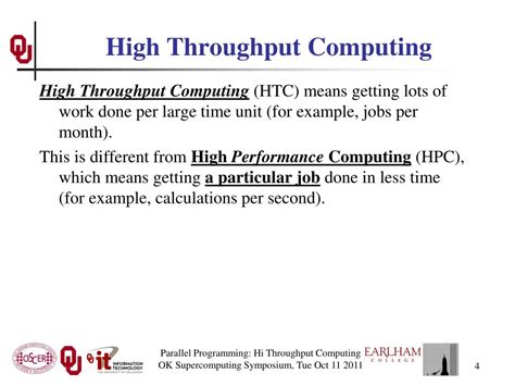 Ppt Parallel Programming And Cluster Computing High Throughput