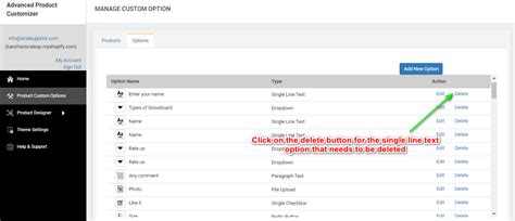 How To Delete Existing Product Custom Option Scaleupprint