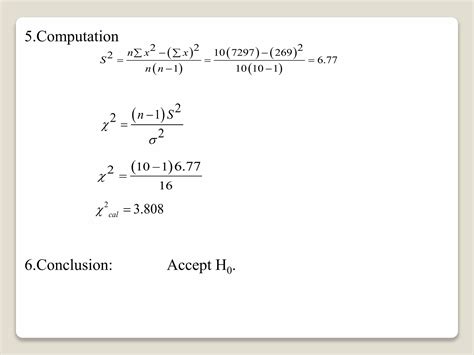 Hypothesis Testing Part Vi Single Variance Pptx