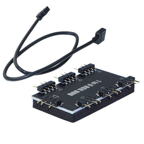 5 V 3pin12 V 4 핀 컴퓨터 마더 보드 1 ~ 6 Rgb 팬 허브 분배기 Pwm 컨트롤러 팬 쿨러 심포니 50cm 전원 공급 장치 케이블