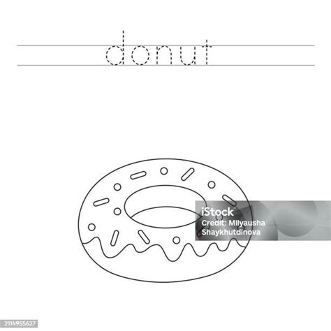 글자를 추적하고 만화 도넛을 색칠하십시오 아이들을 위한 손글씨 연습 0명에 대한 스톡 벡터 아트 및 기타 이미지 0명 건강관리와 의술 교육 Istock