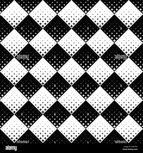 Seamless Geometrical Star Pattern Background Monochrome Vector