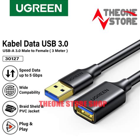 Jual Ugreen Kabel USB 3 0 Male To USB 3 0 Female Extension USB 3 0