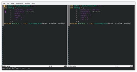 Opening A New Buffer In A Floating Window During Winenter Breaks Diff Mode On Startup · Issue