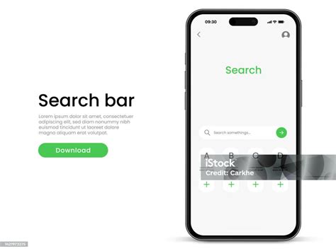 웹 브라우저 응용 프로그램 3d 스마트 폰 모형이있는 인터넷 브라우저 검색 엔진 템플릿 Ui Ux 웹 사이트 모바일 앱에 대한 검색 막대 검색 주소 및 탐색 모음 모형 0