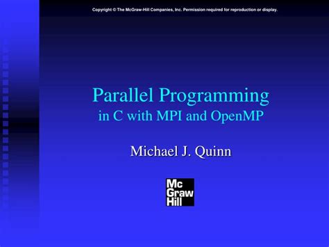 PPT Parallel Programming In C With MPI And OpenMP PowerPoint Presentation ID