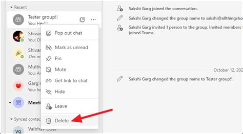 How To Delete Chat In Teams