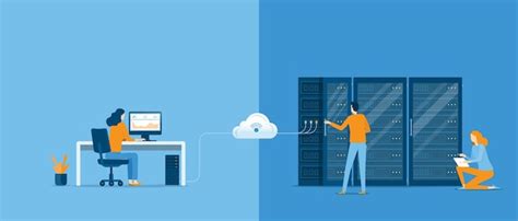 Premium Vector Business Technology Cloud Computing Service Concept
