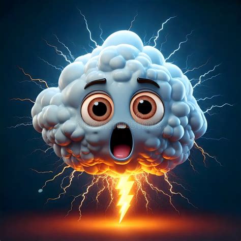 Shocked Thundercloud Emoji Stock Illustrations 2 Shocked Thundercloud