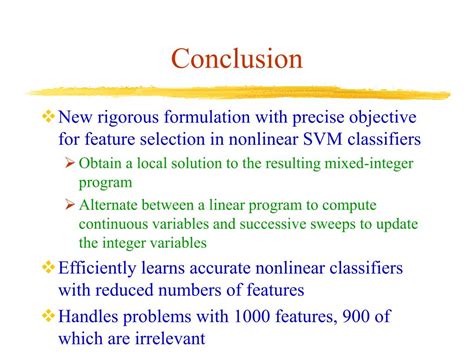 Ppt Feature Selection In Nonlinear Kernel Classification Powerpoint