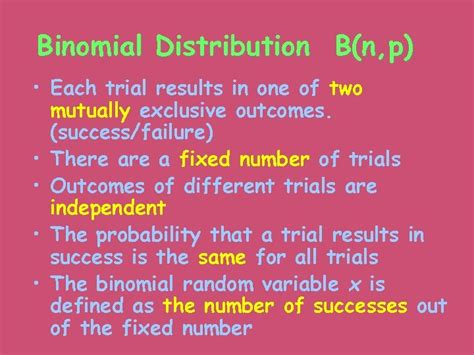 Special Discrete Distributions Binomial Distribution B N P
