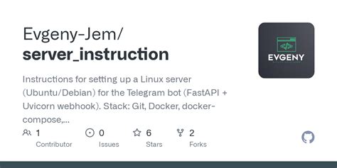 GitHub Evgeny Jem Server Instruction Instructions For Setting Up A