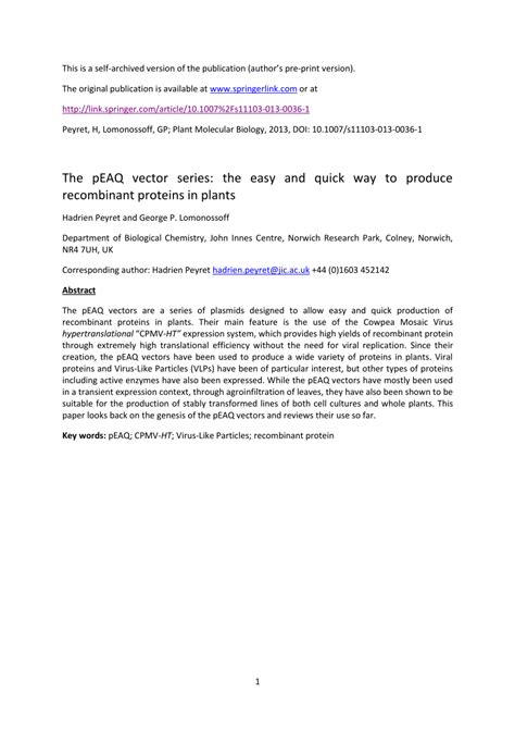 Pdf The Peaq Vector Series The Easy And Quick Way To Produce