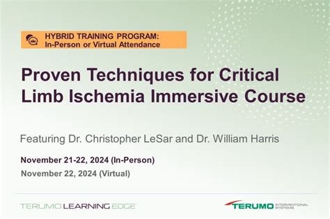 Medicaleducation Cli Limbsalvage Vascularsurgery Endovascular