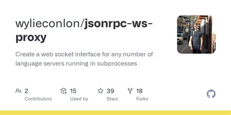 github wylieconlon jsonrpc ws proxy create a web socket interface