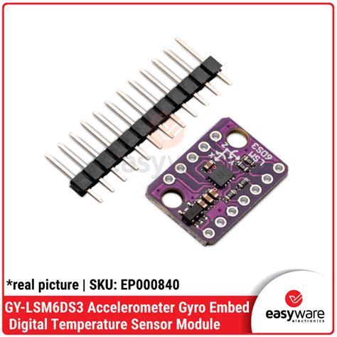 Gy Lsm6ds3 Accelerometer Gyro Embedded Digital Temperature Sensor Modu Lazada Indonesia