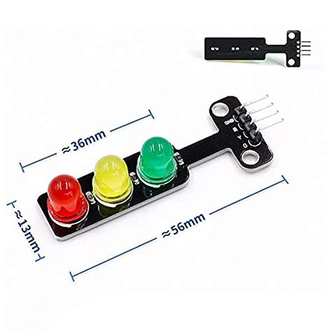 Módulo De Semáforo Led 5v Con Salida De Señal Digital Tostatronic