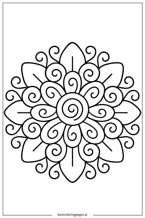 42장의 만다라 색칠공부（무료 Pdf 및 Png 인쇄용）