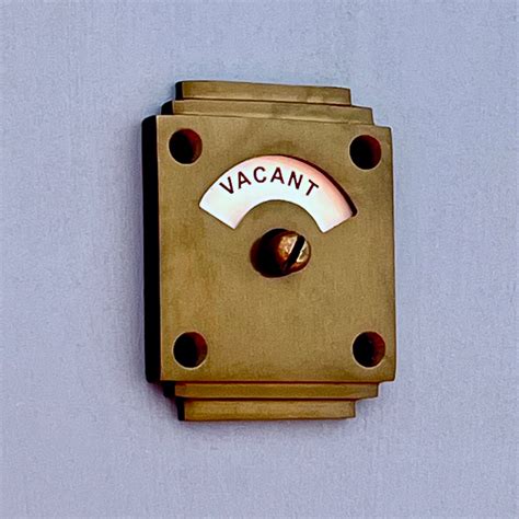 Vacant Engaged Lock Antique Brass Toilet Bathroom Art Deco Indicator