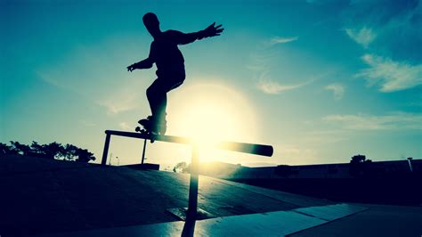배경 화면 스케이트 보드 스포츠 실루엣 3840x2160 Uhd 4k 그림 이미지