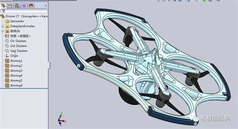 【飞行模型】uav四轴飞行器3d图纸 Solidworks设计 单个sldprt文件 知乎