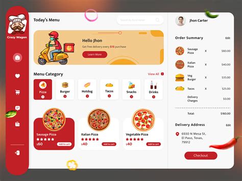 Restaurant Food Ordering Dashboard UI Design On Behance