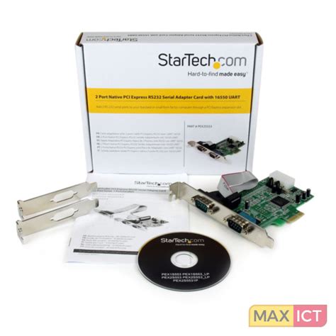 Startech Com 2 Port Pci Express Rs232 Serial Kopen Max Ict B V